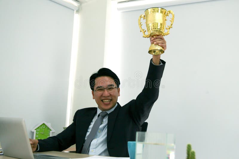 Businessmen are Rewarded with Excellent Work. Stock Photo - Image of ...