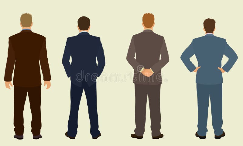 Businessmen s back stock vector. Illustration of suit - 35232332