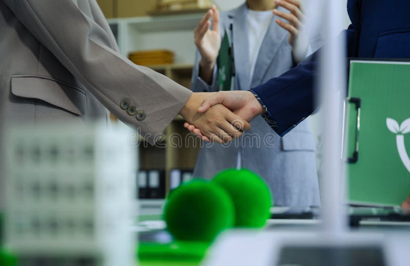 Businessmen Shake Hands after Agreeing To Start a New Project ...