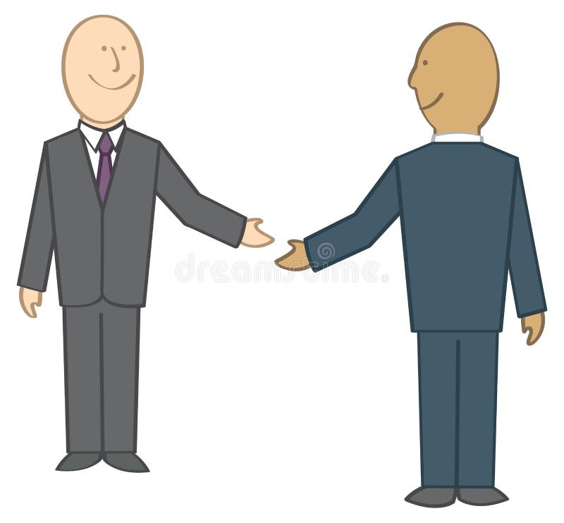 Businessmen Shaking Hands stock vector. Illustration of suit - 26260562