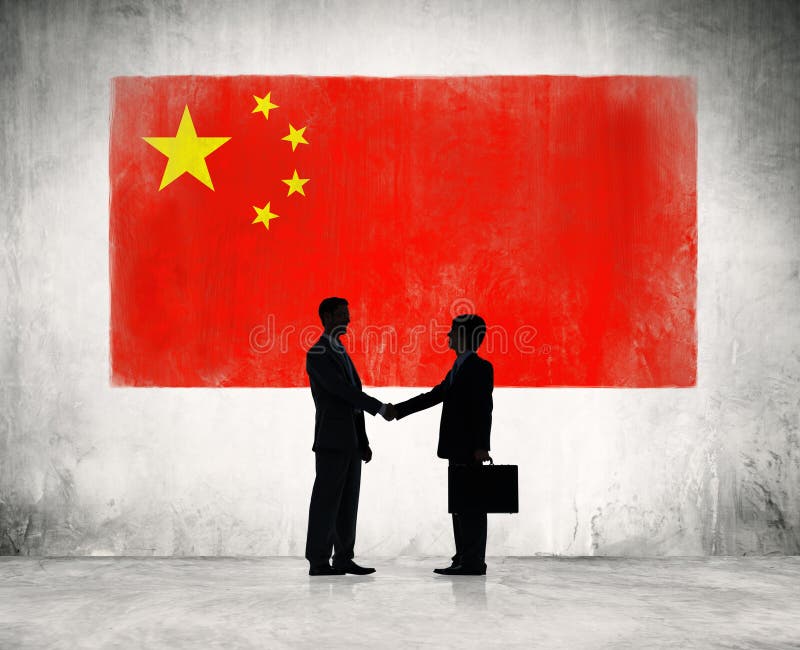 Businessmen Shaking Hands in China Stock Image - Image of ...