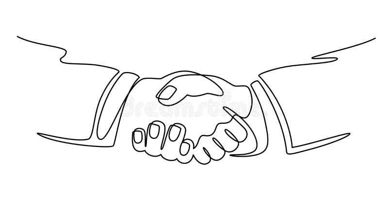Businessmen Shaking Hands. Continuous Line Drawing Business People ... Businessmen Shaking Hands. Continuous Line Drawing Business People ...