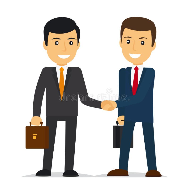 Businessmen shaking hands stock vector. Illustration of corporate ...