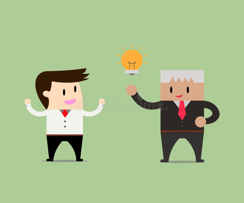 Businessmen sharing ideas stock vector. Illustration of business - 73177207