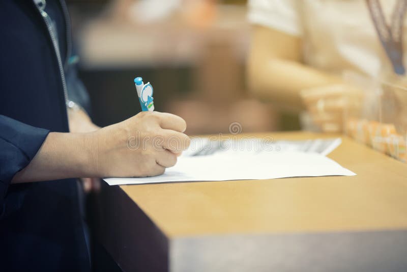 Businessmen are Signing Financial Contracts an Official Document Stock ...