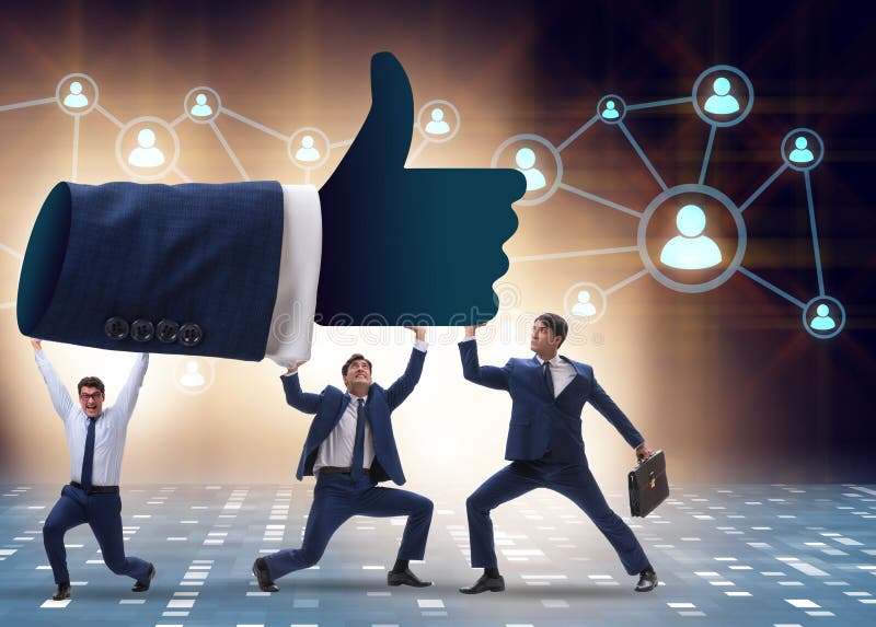 The Businessmen Supporting Thumbs Up Gesture Stock Image - Image of ...