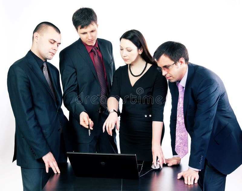 Four business people stock image. Image of coworkers - 21350997