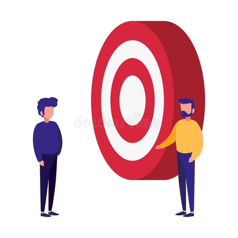 Businessmen and Target Company Success Stock Vector - Illustration of ...