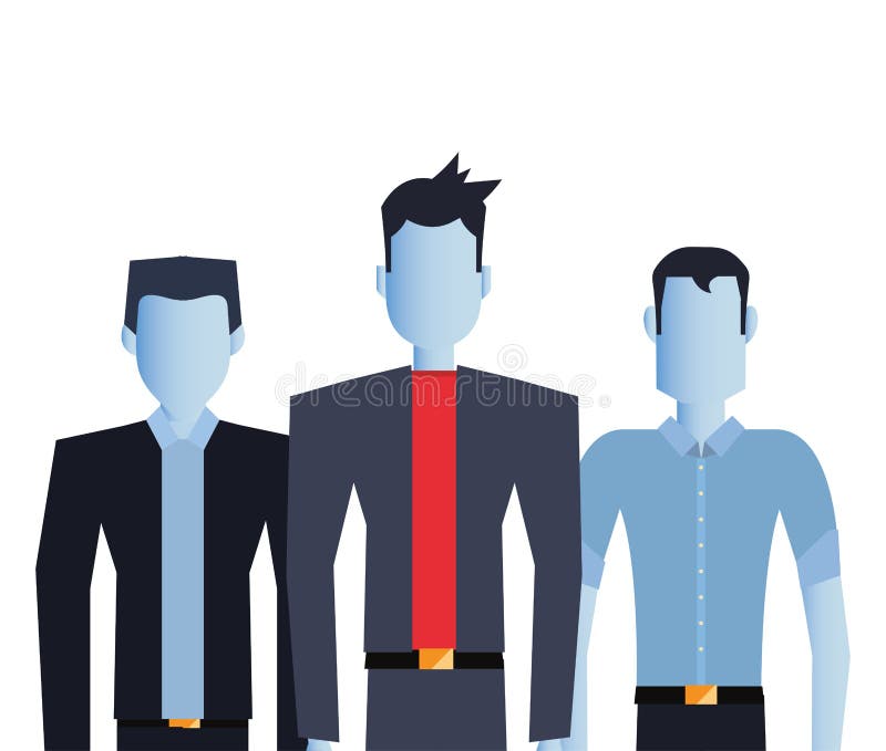 Businessmen Team Characters Stock Vector - Illustration of female ...