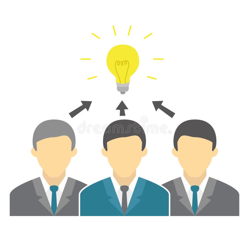 Businessmen Team with an Idea Business Icon Vector Stock Vector ...