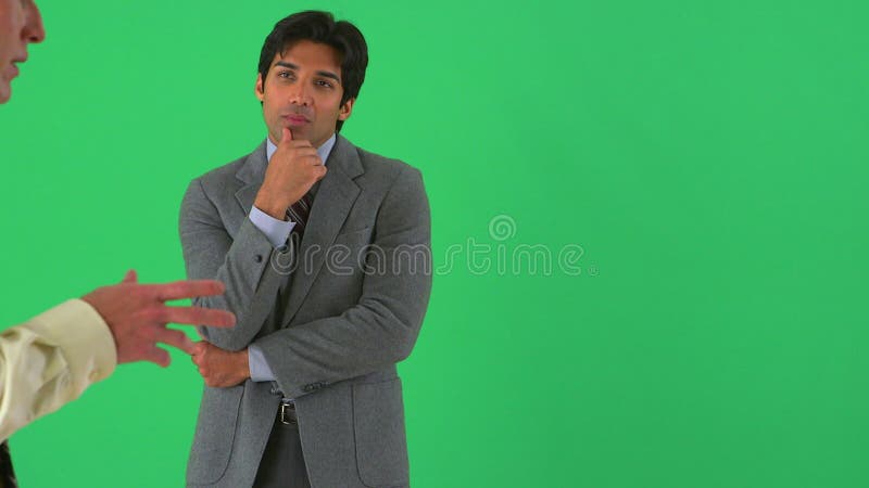 Businessmen Thinking on Greenscreen Stock Footage - Video of screen ...