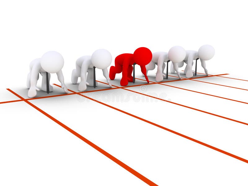 Businessmen are about To Start Racing Stock Illustration - Illustration ...