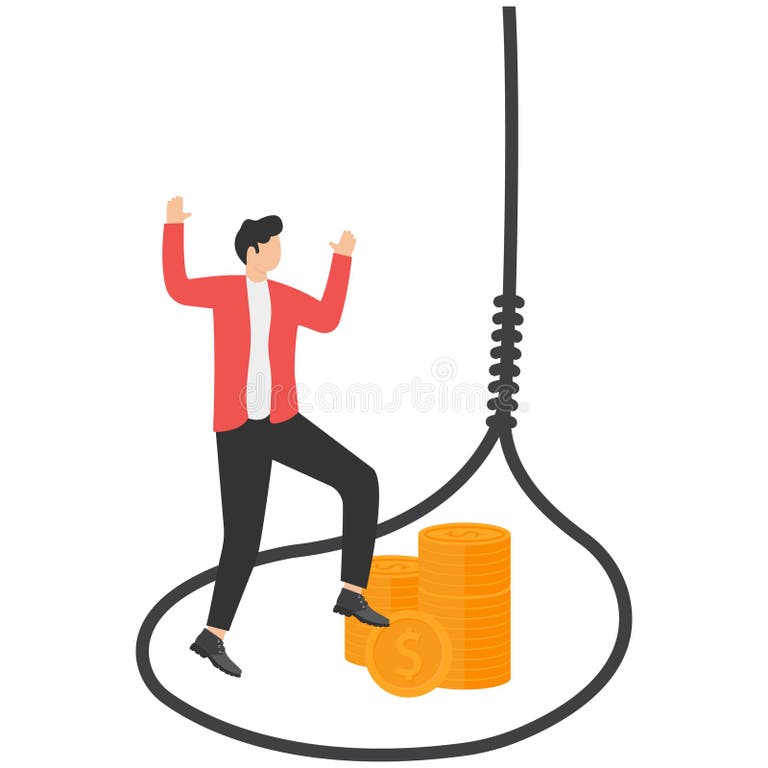 Businessmen are Trapped in Vector Illustration. Stock Vector ...