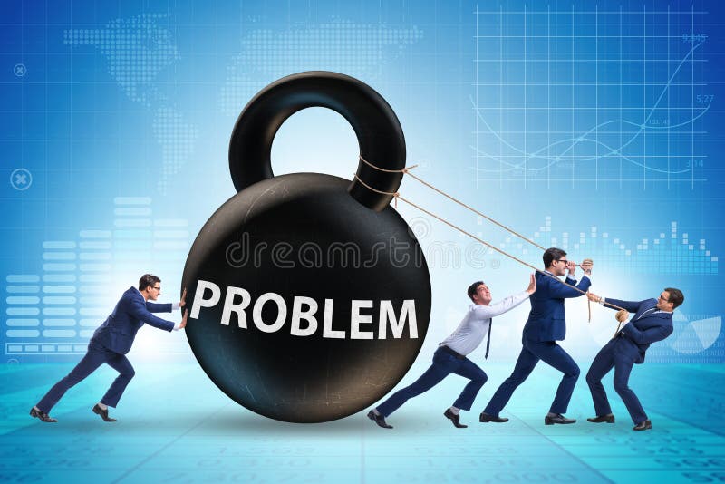 Businessmen Trying To Deal with Difficult Problem Stock Image - Image ...