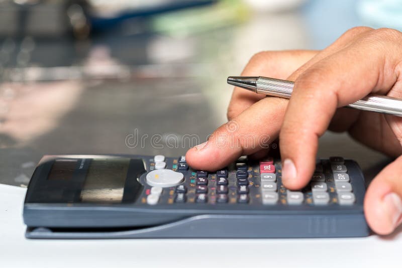Businessmen Use the Calculator Stock Image - Image of data, finances ...