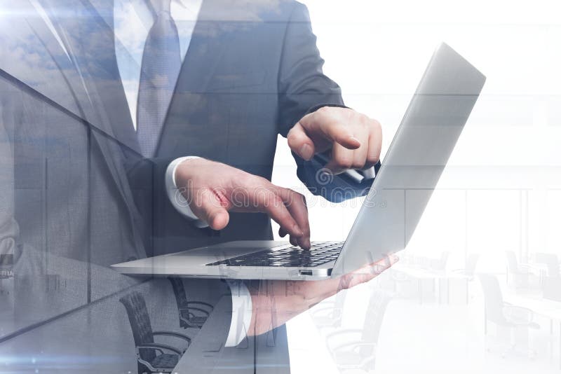 Technology, Teamwork and Partnership Concept Stock Image - Image of ...