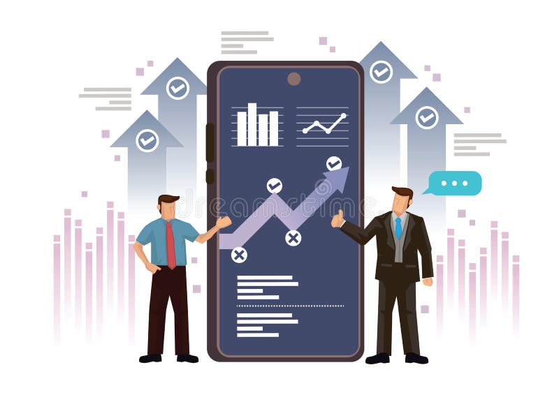 Mobile Device Sales Chart Clipart