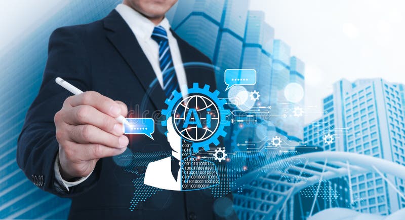 Businessmen Utilizing Artificial Intelligence (AI) Technology in the ...