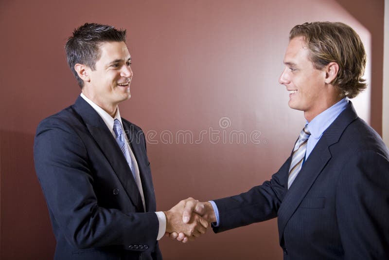 Two Businessmen Shaking Hands. Stock Image - Image of suit, color: 2044757