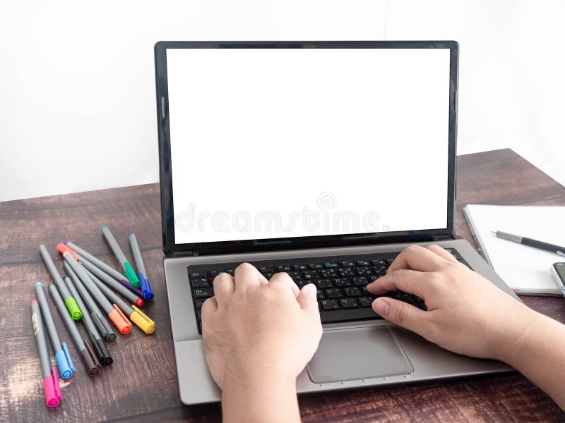 Businessmen Work at Home with Laptop Computers during the Virus ...