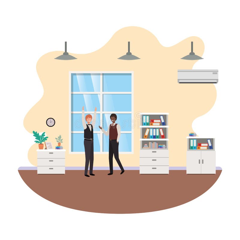 Businessmen in the Work Office Avatar Character Stock Vector ...