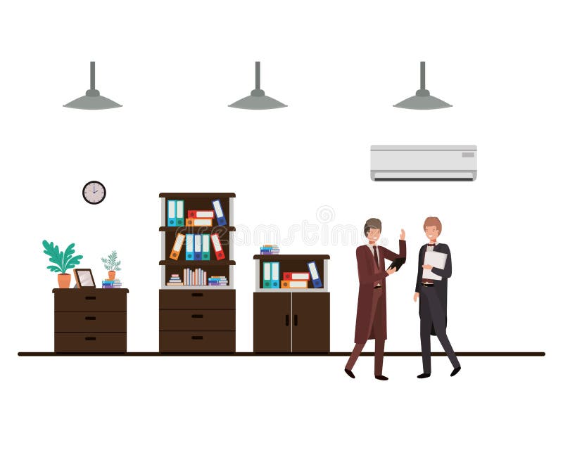Businessmen in the Work Office Avatar Character Stock Vector ...