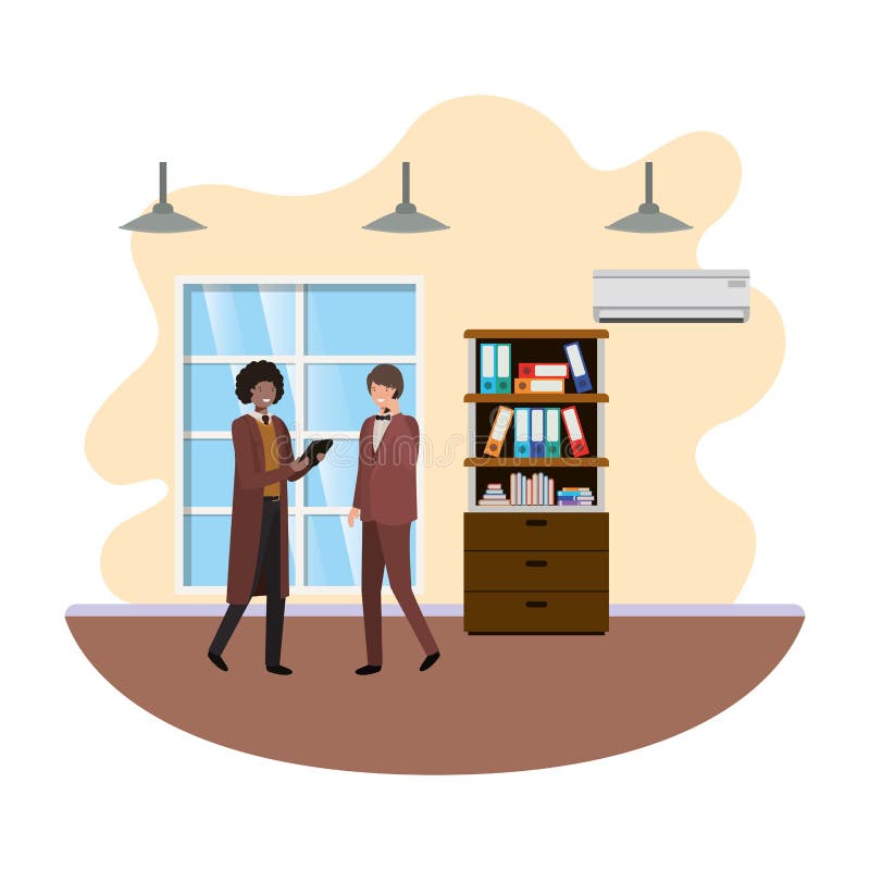 Businessmen in the Work Office Avatar Character Stock Vector ...