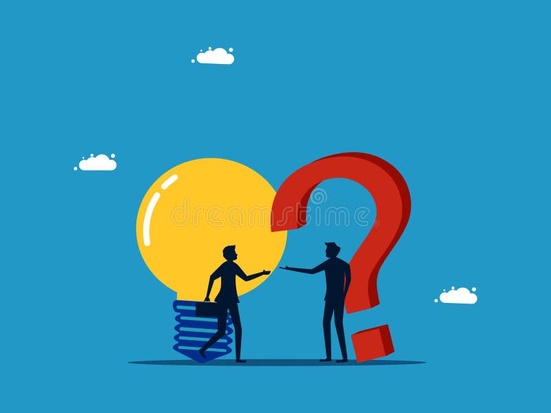 Businessmen Work Together To Solve Problems Stock Vector - Illustration ...