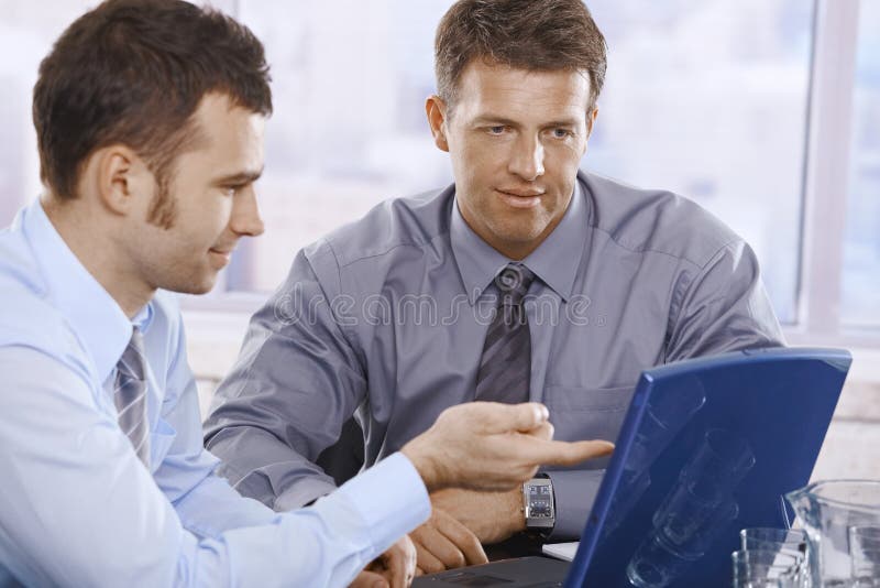 Businessmen Working on Computers Stock Image - Image of businessmen ...