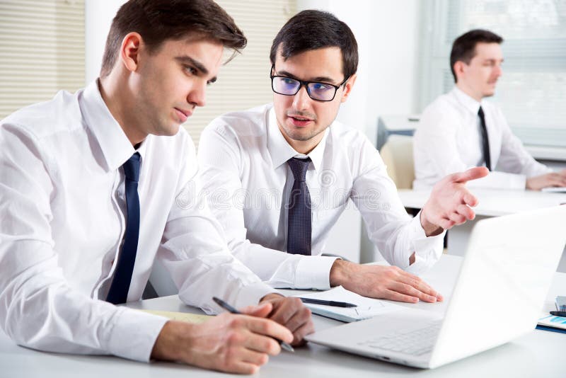 Businessmen Working in an Office Stock Image - Image of entrepreneur ...