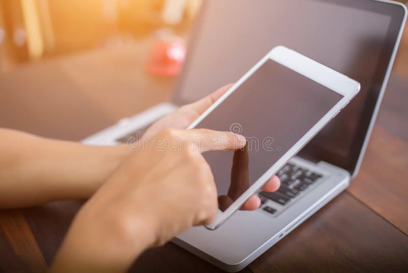 Businessmen Working on Tablet Communication Stock Photo - Image of ...