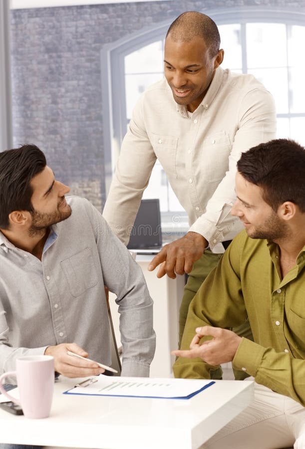 Businessmen Working with Computer Stock Photo - Image of focusing ...