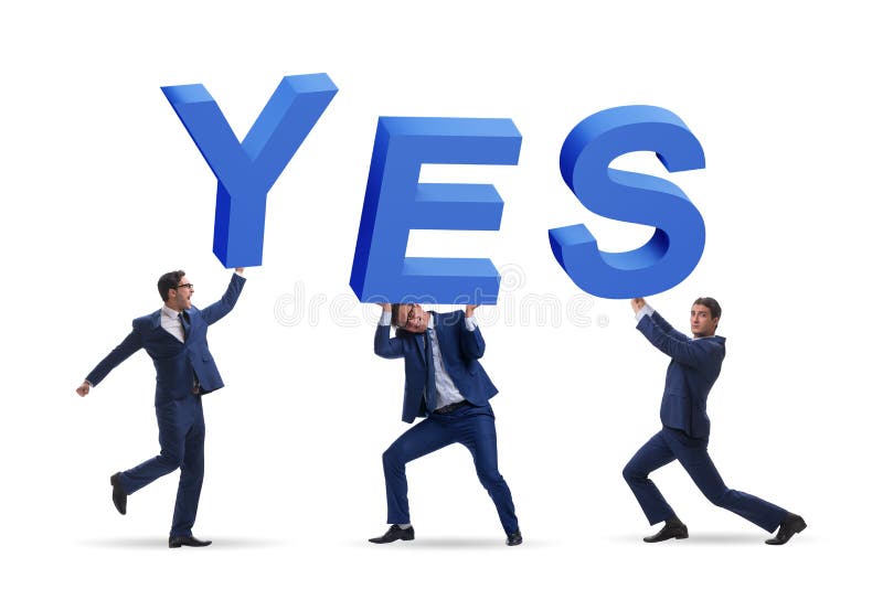 Businessmen in the Yes Positive Answer Stock Photo - Image of consent ...