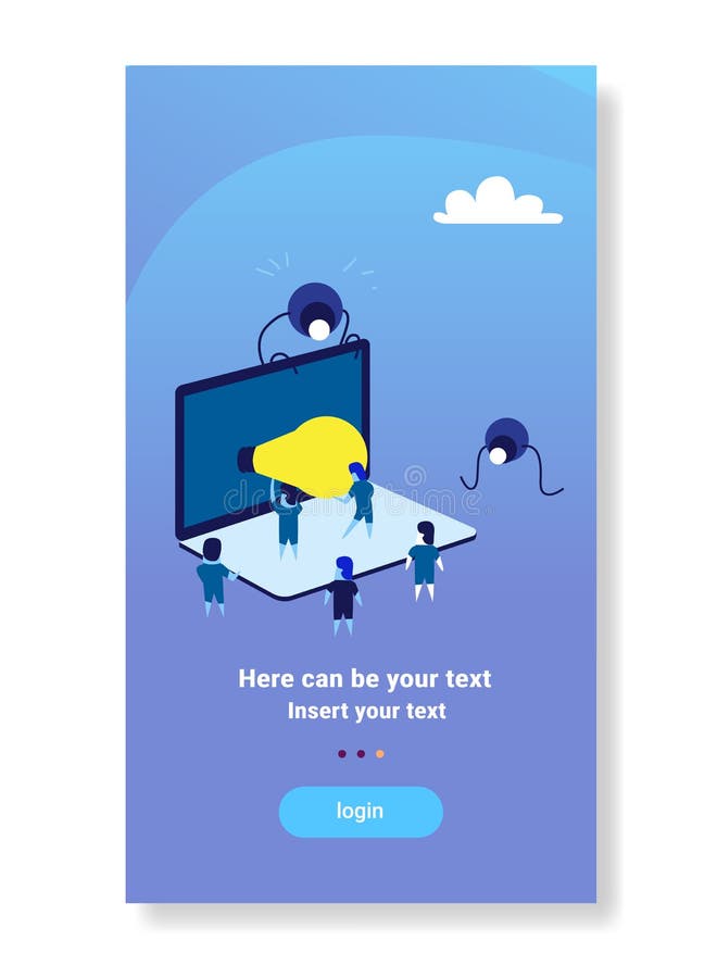 Businesspeople Brainstorming Laptop Screen Computer Application ...