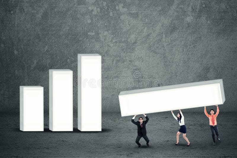 Businesspeople are Building Business Graph Stock Image - Image of ...