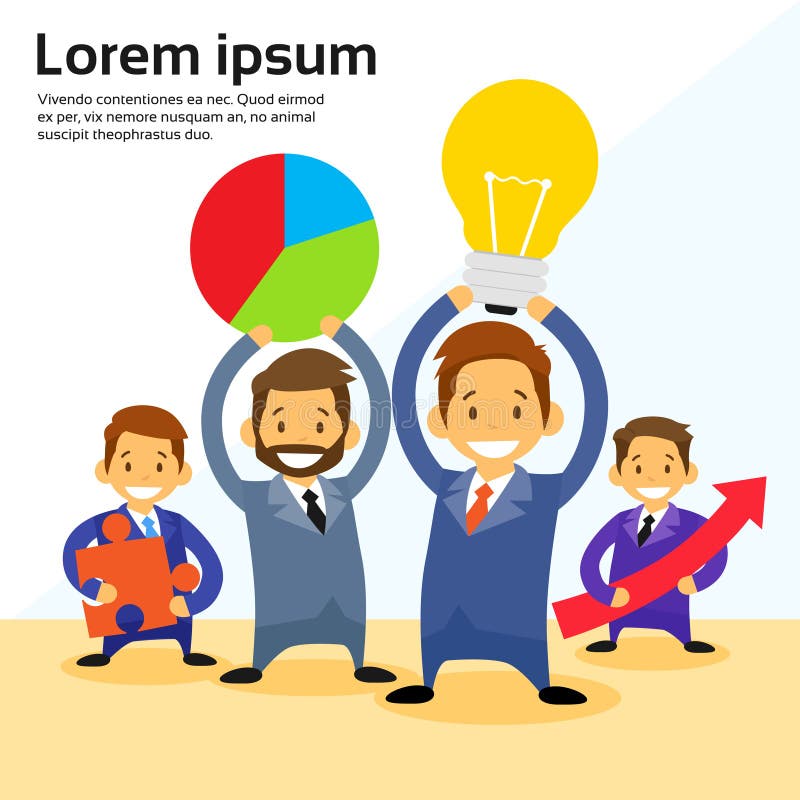 Businesspeople Cartoon Executive Team Flat Stock Vector - Illustration ...