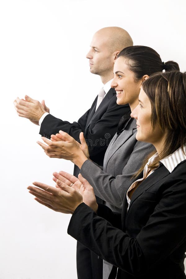Businesspeople clapping stock image. Image of hands, adult - 7915997