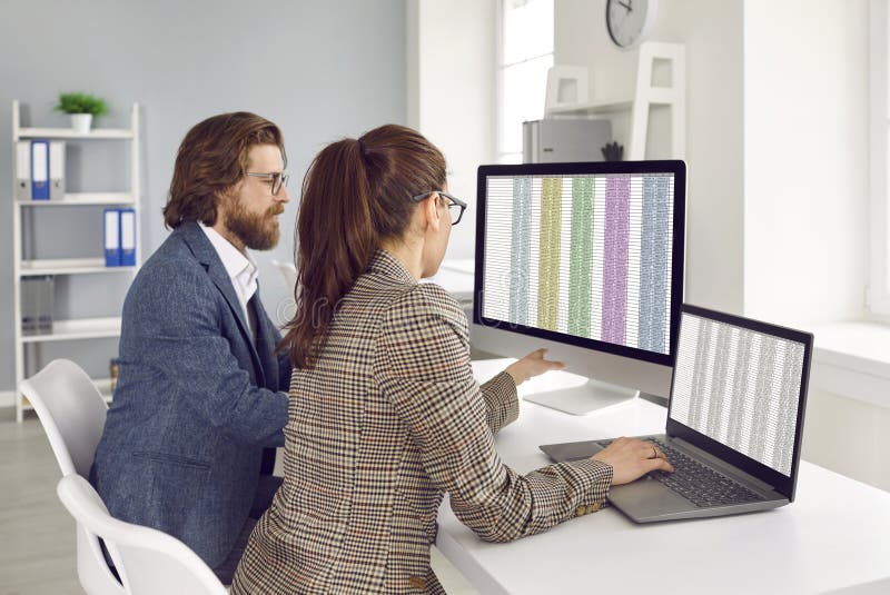 Businesspeople Collegues are Working Together in Office with ...