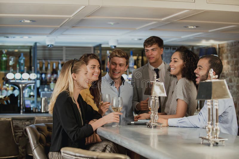 Businesspeople Enjoying Drinks Stock Photo - Image of celebration ...
