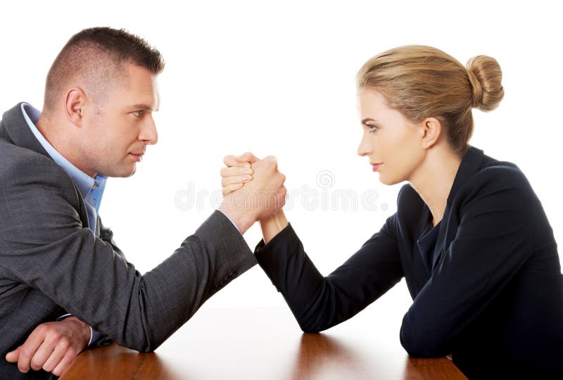 Strong Weak Men Arm Wrestling Stock Photos - Free & Royalty-Free Stock ...