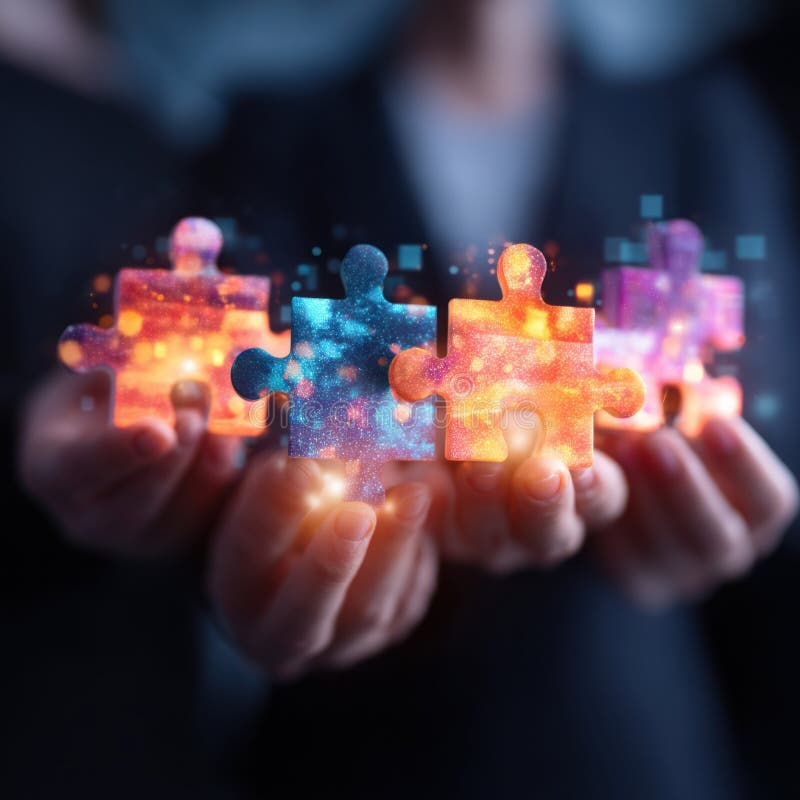 Puzzle technology stock image. Image of hand, concept - 18526269