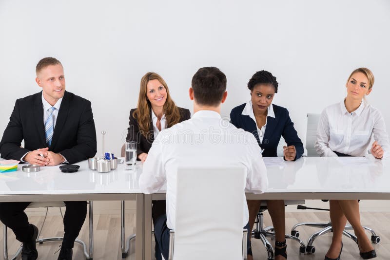 Applicants Sitting on Chair in Office Stock Photo - Image of applicant ...