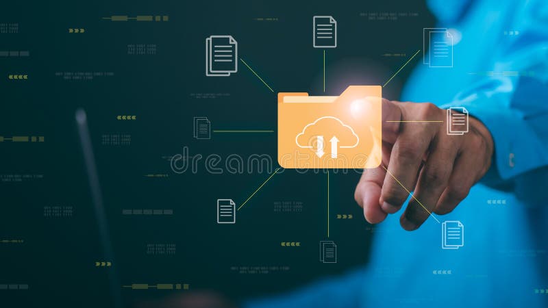 Businesspeople Manage Corporate Document Databases through the Cloud ...