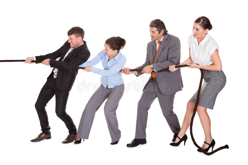Businesspeople Pulling Rope Stock Photo - Image of businessmen ...