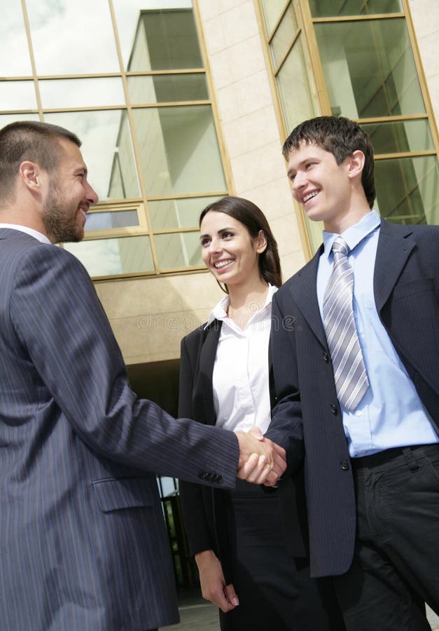Businesspeople shake hands stock image. Image of shake - 15867363