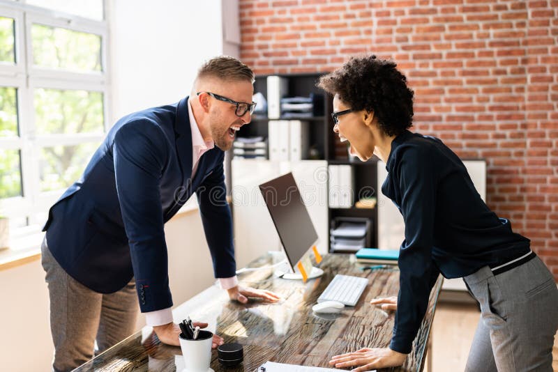 Businesspeople Shouting at Each Other Stock Image - Image of ...