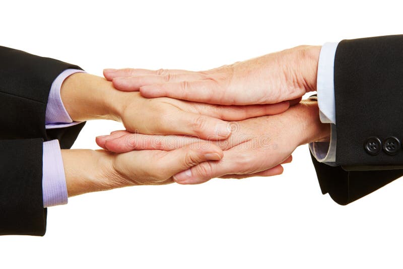 Businesspeople Stacking Their Hands Stock Image - Image of stack, hand ...