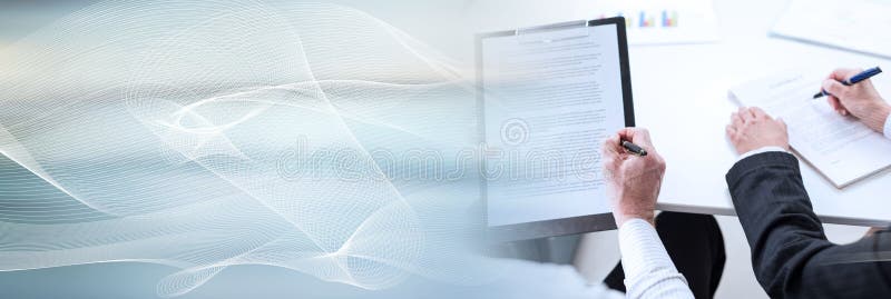 Businesspeople Taking Notes; Panoramic Banner Stock Image - Image of ...