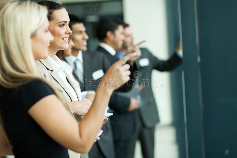 Businesspeople tea break stock photo. Image of businesswoman - 32093890