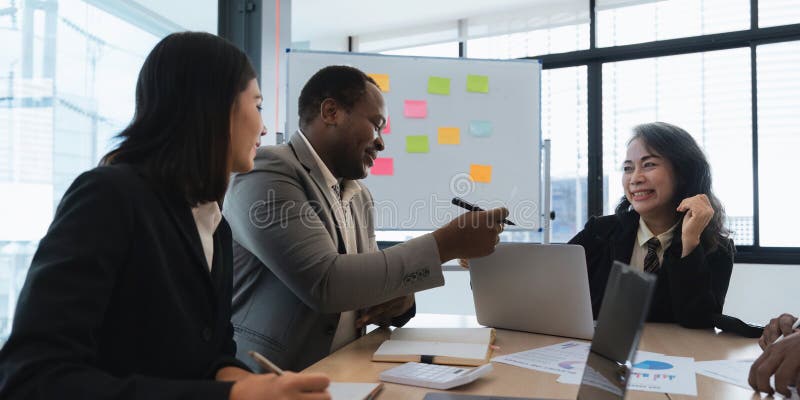 Businesspeople Team Ethnicity Diversity is Meeting for a Project To Establish and Plan ...